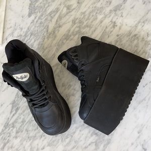 Buffalo London | Shoes | Buffalo London Rising Towers High Black ...